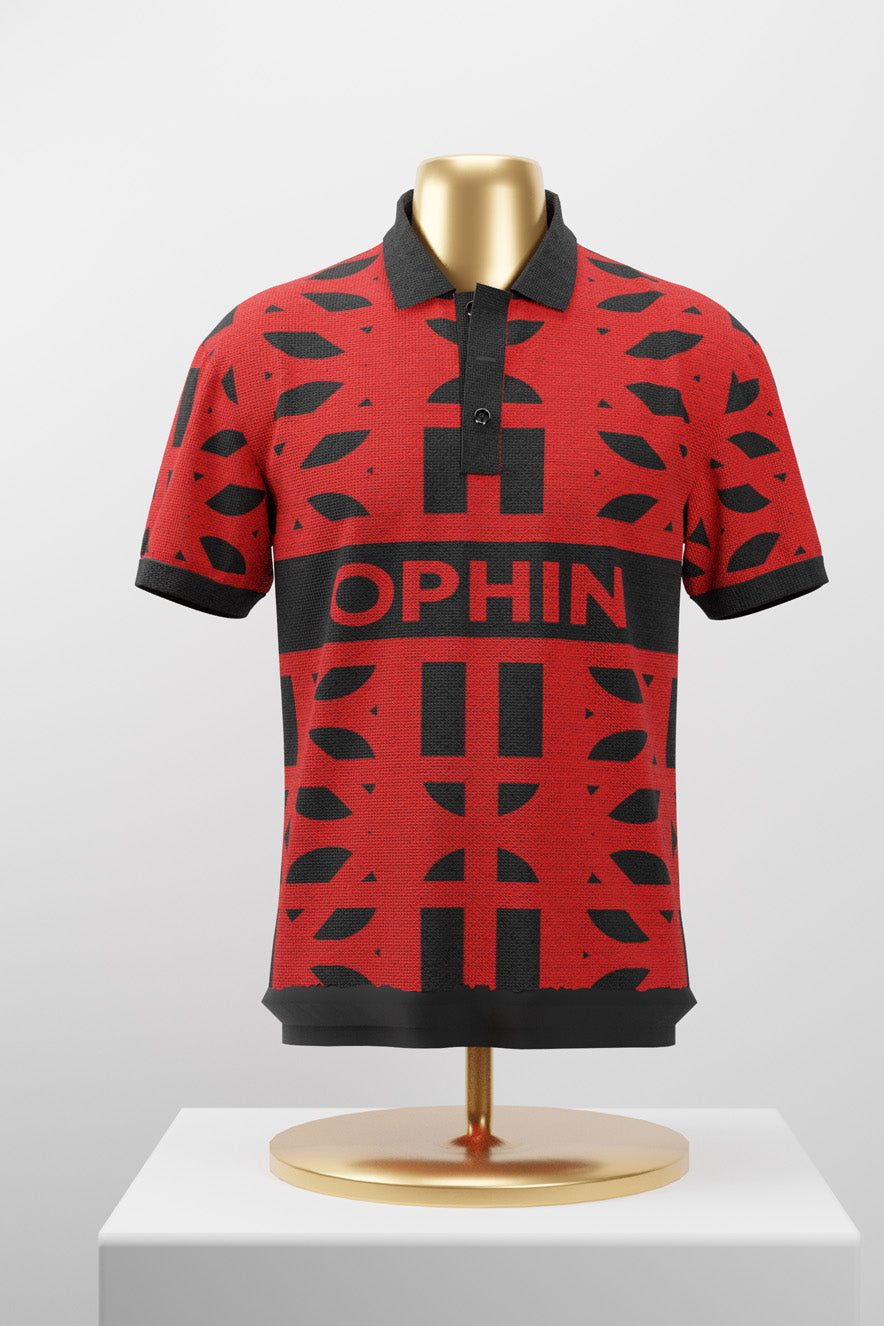 Unisex Red Knitted Golfer – OPhin